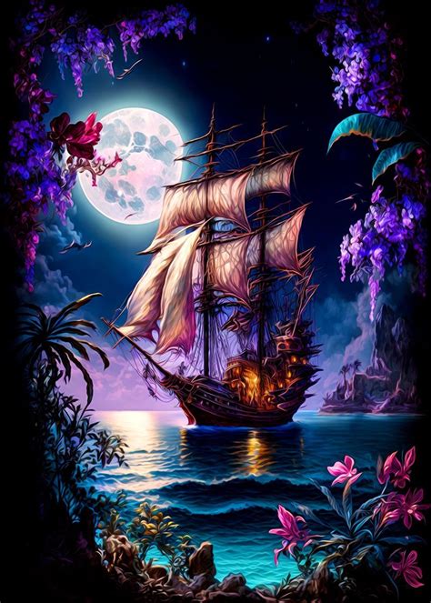 Ocean Ship Poster Picture Metal Print Paint By Javis Lee Displate Artofit