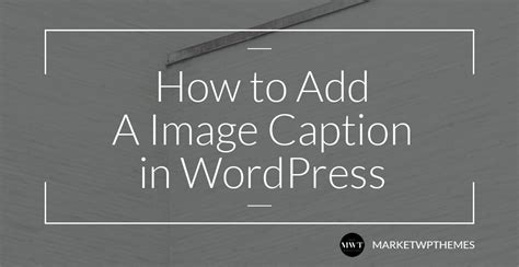 how to add a image caption in wordpress market wp themes