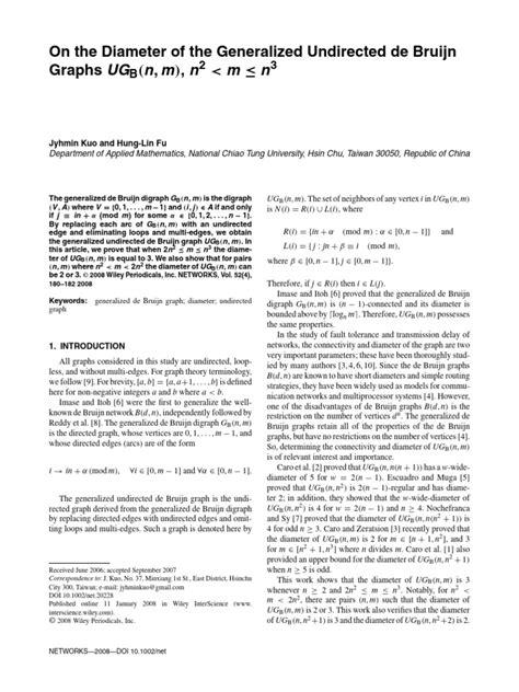 Diameter Of Generalized De Bruijn Graphs Pdf