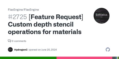 Feature Request Custom Depth Stencil Operations For Materials · Issue