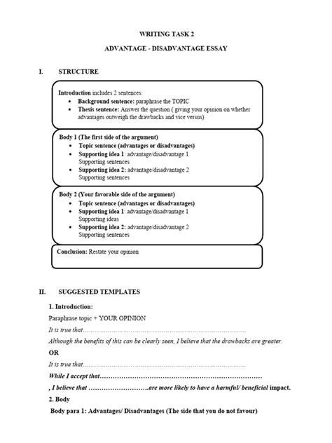 Unit 2 Advantage And Disadvatages Essay Key Pdf Distance Education Educational Technology