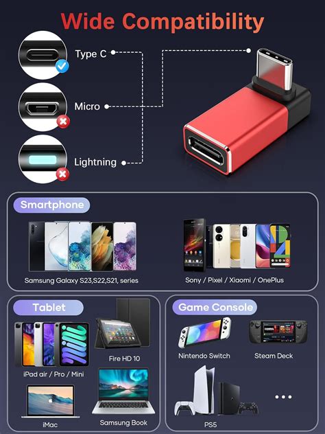 Adaptador Usb C De ángulo Recto De 90 Grados Paquete De 2 Adaptadores