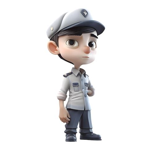 Premium Ai Image The Long Arm Of The Law 3d Render Of Policeman On