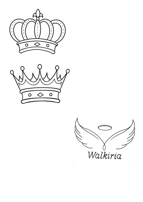 Crown Tattoo Design With Wings Waikinca