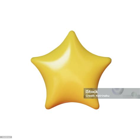 3d 노란색 아이콘 별입니다 현실적인 디자인 만화 스타일 고객 평가 피드백 평가 성과 및 장식 개념 벡터 일러스트 레이 션 3