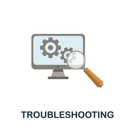 Premium Vector Troubleshooting Flat Icon Colored Sign From Customer Service Collection