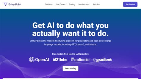 Entry Point AI, pour optimiser vos projets d'Intelligence artificielle - IA-insights