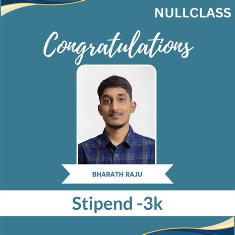 Nullclass On Linkedin Successstory Internshipwinner Nullclass Dedicationpaysoff