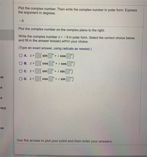 Solved Plot The Complex Number Then Write The Complex