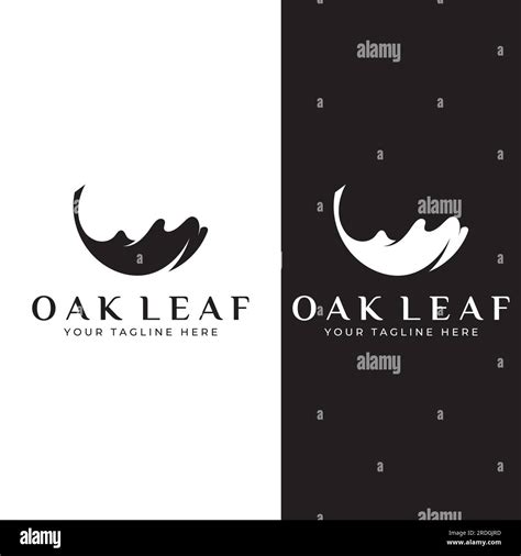 Black And White Oak Leaf Design