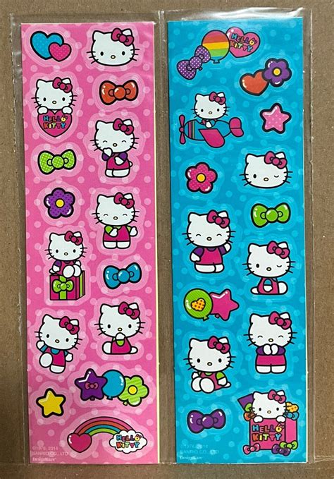 Vintage 1980s 1990s 2000s Hello Kitty Sticker Sheets Set Of Two