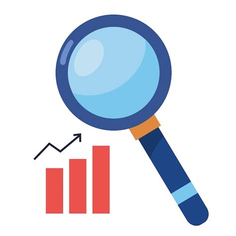 Examiner Le Tableau Financier Avec Une Loupe Vecteur Gratuite