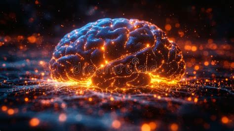 visual representation of a brain showcasing quantum computing concepts with neural connections