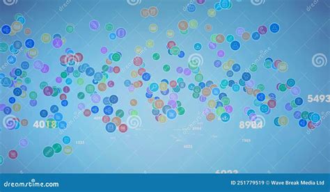Imagen De La Red De Conexiones Con Iconos Sobre El Procesamiento De
