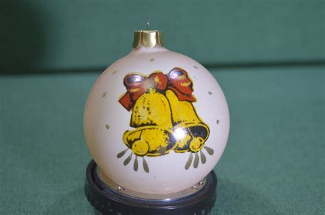 Купить Елочная игрушка Шар Колокольчики Молочное стекло СССР в интернет аукционе Habartorg