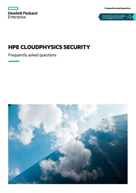 hpe cloudphysics security frequently asked questions