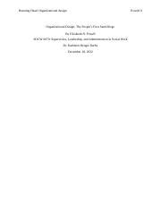 WK3Assgn Powell E Docx Running Head Organizational Design Powell 0