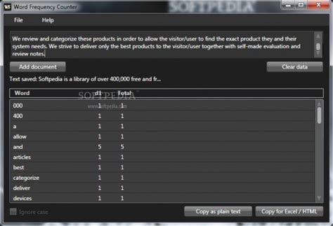 Word Frequency Counter Download Softpedia