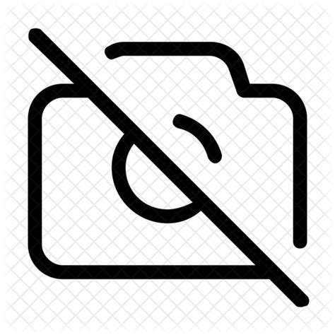 Camera Slash Thin Line Icon Unicons Iconscout