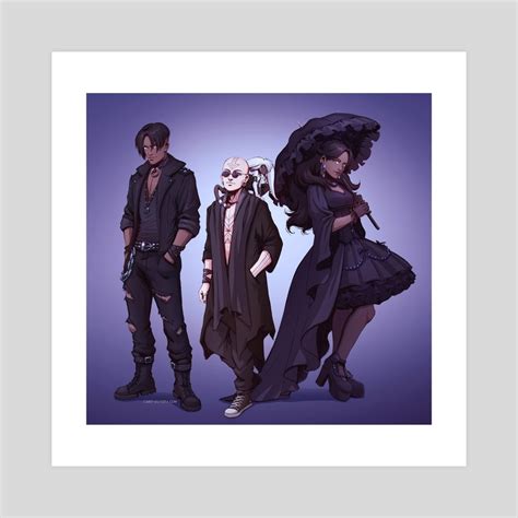 Sokka Aang Katara Goth Au An Art Print By Caro Oliveira Inprnt