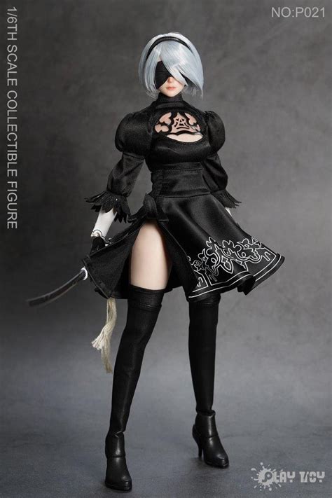 1 6 Play Toy Sexy Humanoid Robot 2b Female Warrior Figure [pt P021