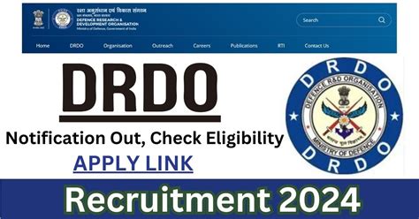 Drdo Recruitment 2024 For Jrf Post Notification Out Check Eligibility