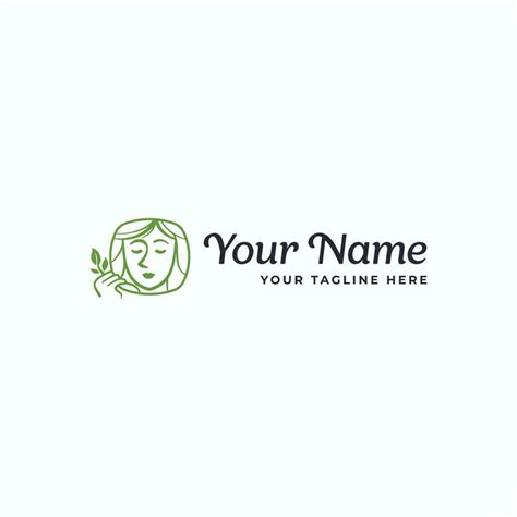 Luxus Mädchen Mit Blatt Logo Vorlage 23893522 Vektor Kunst Bei Vecteezy