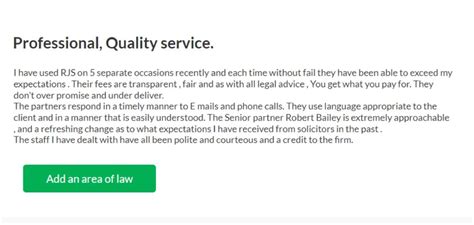 Rjs Reviews Client Service Rjs Solicitors Posted On The Topic Linkedin