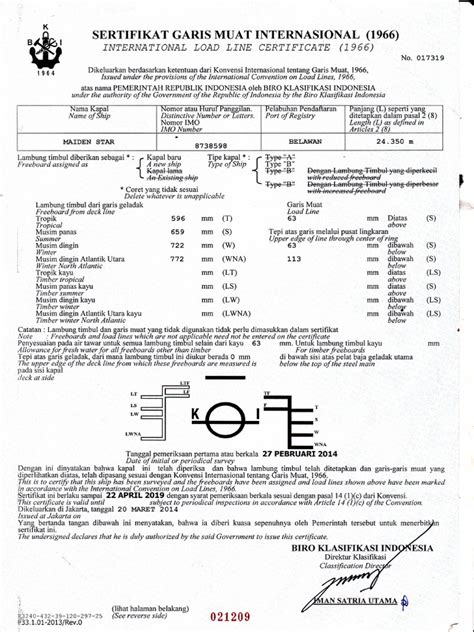 Load Line Certificate Load Line Pdf