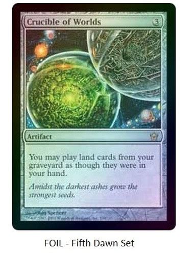 Crucible Of Worlds Foil Mtg Fifth Dawn Magic The Gathering Single Card