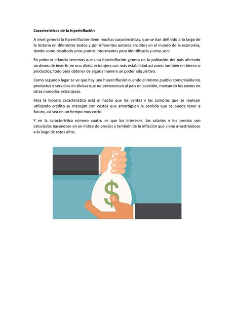 Características De La Hiperinflación Características De La