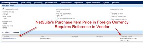 Maintain Netsuite Foreign Currency Item Purchase Price Lists