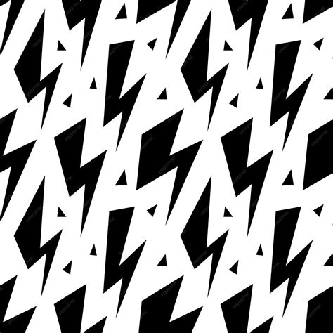 Premium Vector Black Lightning Bolts Seamless Pattern Thunderbolts Repeating Background