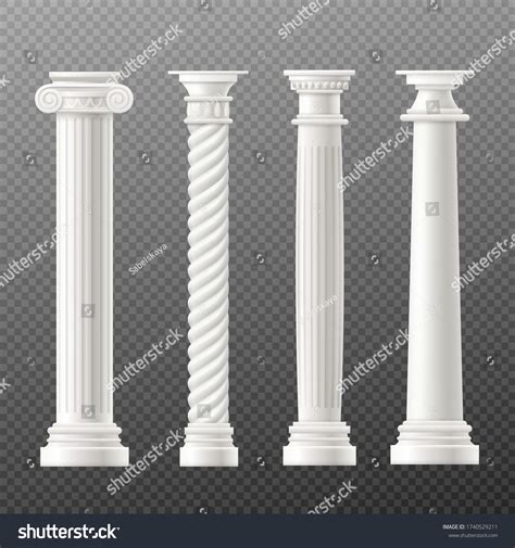 로마 또는 그리스 고풍스러운 기둥이나 기둥 스톡 벡터로열티 프리 1740529211 Shutterstock