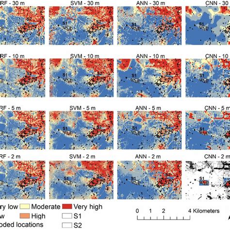 Flood Susceptibility Maps From All Models At Different Spatial Download Scientific Diagram