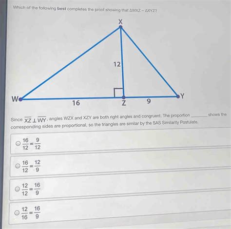 Solved Which Of The Following Best Completes The Proof Showing That