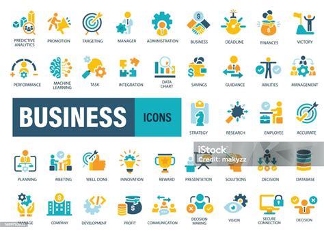 비즈니스 데이터 분석 조직 관리 및 기술 아이콘 세트입니다 팀워크 전략 계획 마케팅 클라우드 기술 데이터 분석 직원 아이콘 세트 아이콘 벡터 컬렉션 교육 강좌에 대한 스톡