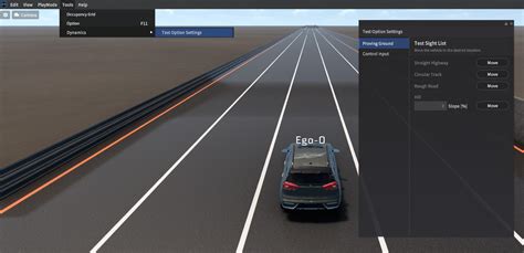 Test Option Settings
