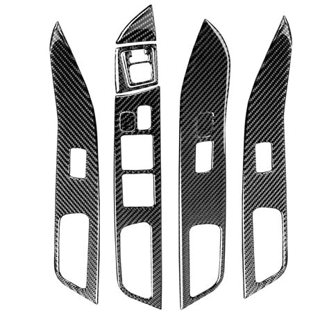 Carbon Fiber Window Lift Switch Panel Cover For Mitsubishi Lancer EVO LHD Only