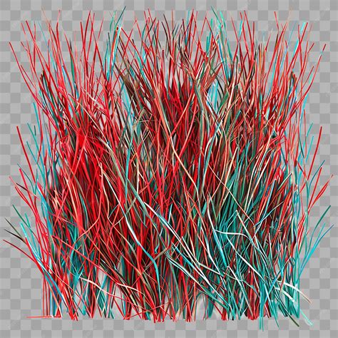 Premium Psd Psd Indian Grass With Vivid Red Reed And Turquoise Veins