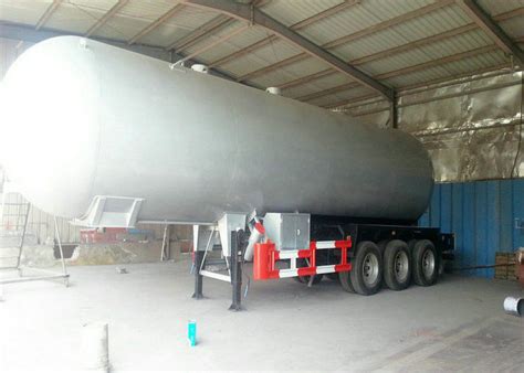 Tri Axles LPG Tank Semi Trailer For 59000Liters Liquid Petrol Gas