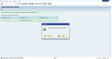 Sap Basis For Beginner Creating Transport Request For Roles Dev