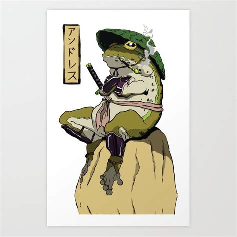 Samurai Frog Art Print By Ramyhefny Society6 Frog Art Canvas