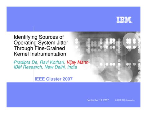 Pdf Identifying Sources Of Operating System Jitter Through Fine