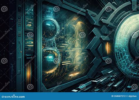 Abstract Technology Background Cyber Security Concept Stock
