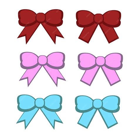 Premium Vector Colored Bows Vector