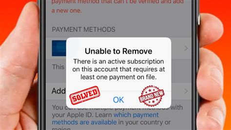 Unable To Remove There Is An Active Subscription IPhone How To Fix Unable To Remove Payment