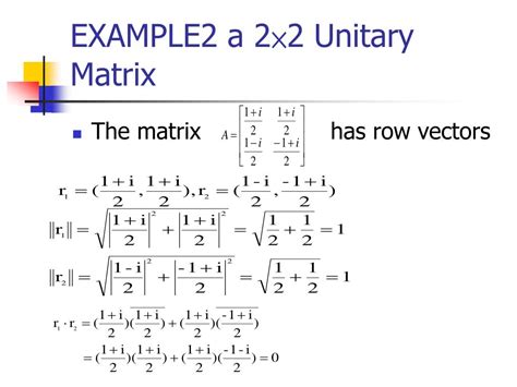 What Is Unitary Matrix