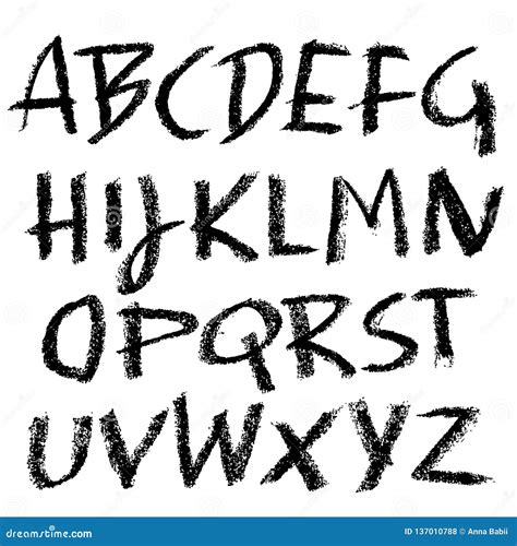 Chalk Textured Font Grunge Script On Chalkboard Vector Calligraphy