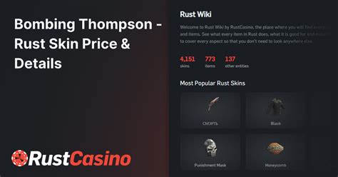 Bombing Thompson Rust Skin Price And Details